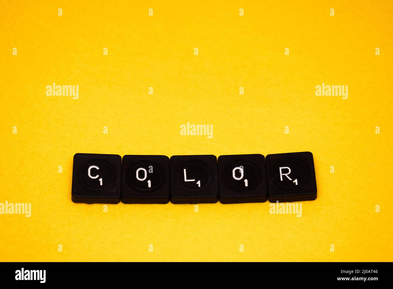 Yellow word tiles hi-res stock photography and images - Alamy