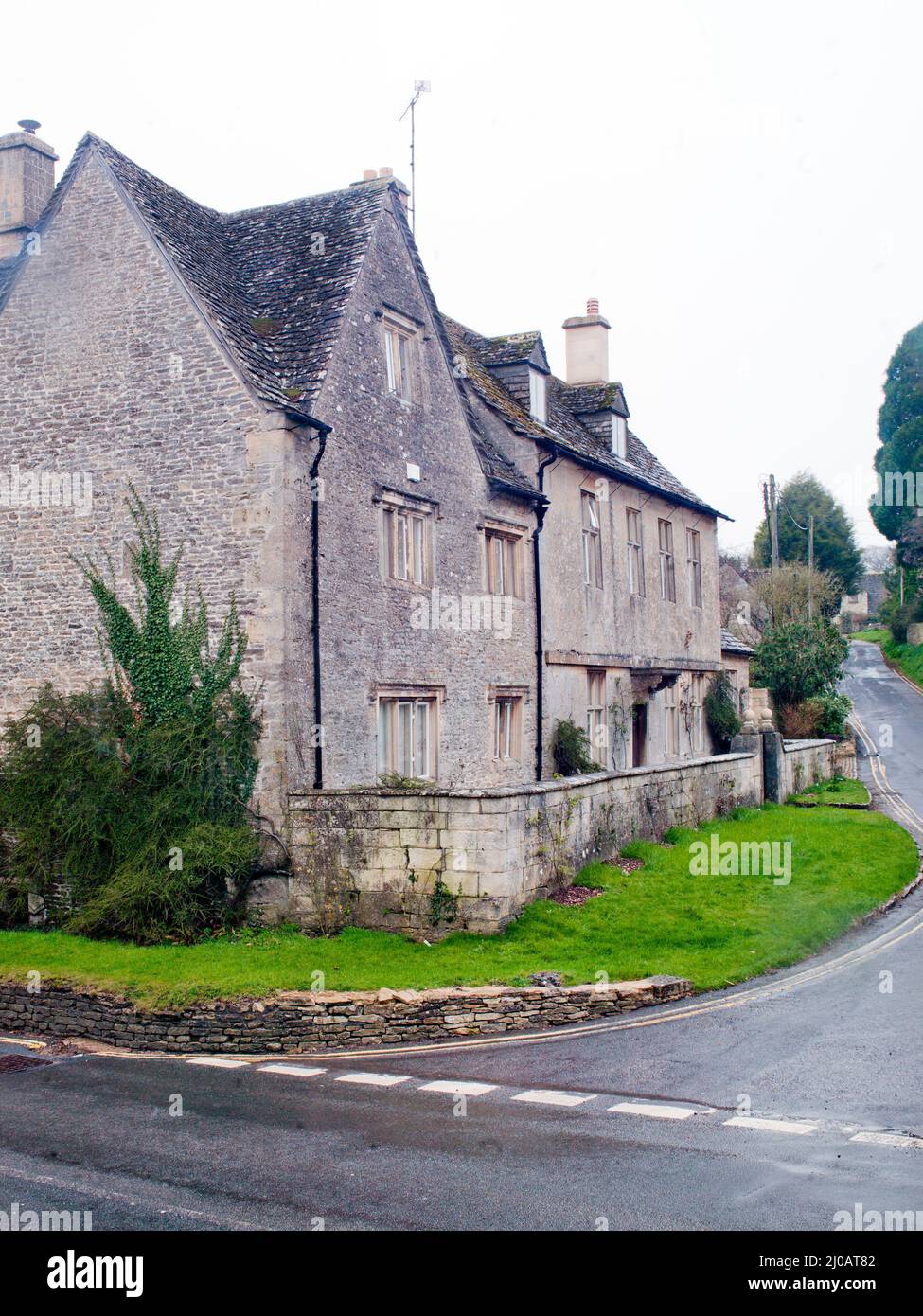 Old Brick House on a Corner Stock Photo - Alamy