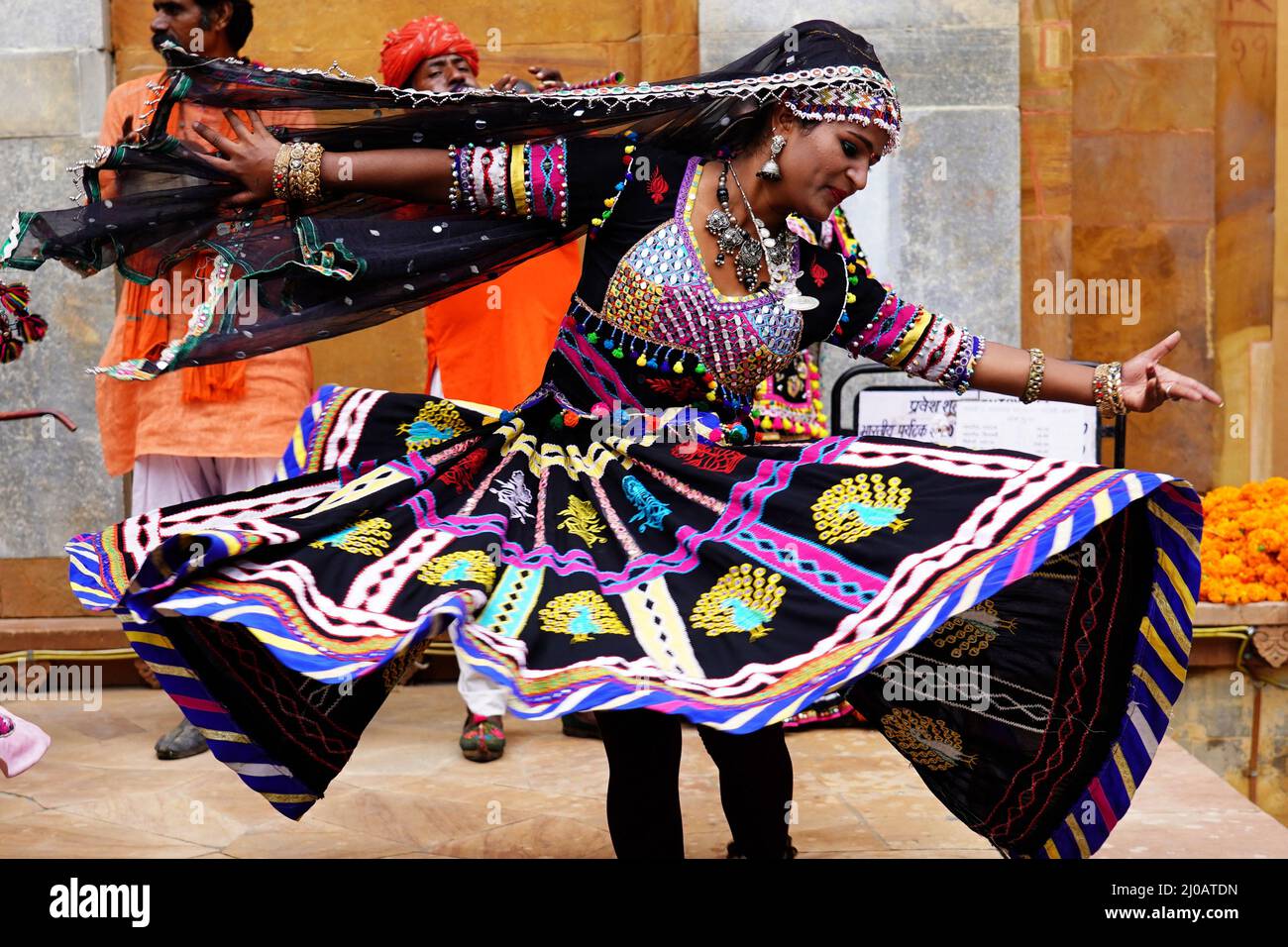 A Rajasthani Folk Artist Performs "Kalbeliya Dance" during the ...