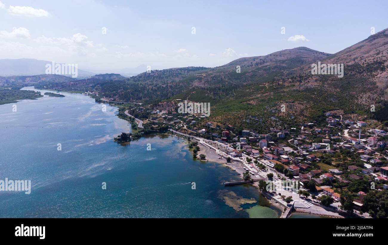 lake shkoder albania. picture taken on the north Albanian artificial lake Stock Photo - Alamy