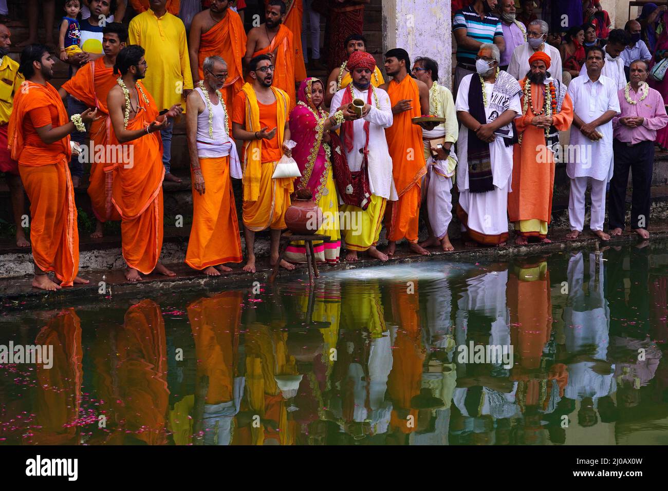 Indian Hindu Priest offer evening special Prayer on the occasion of ...