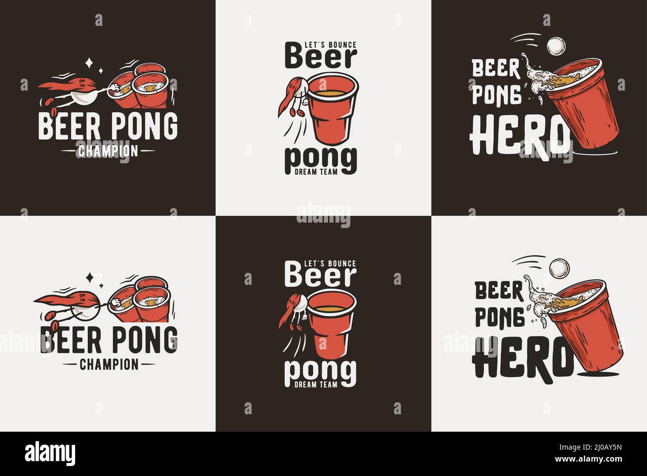Beer Pong Logo Vector