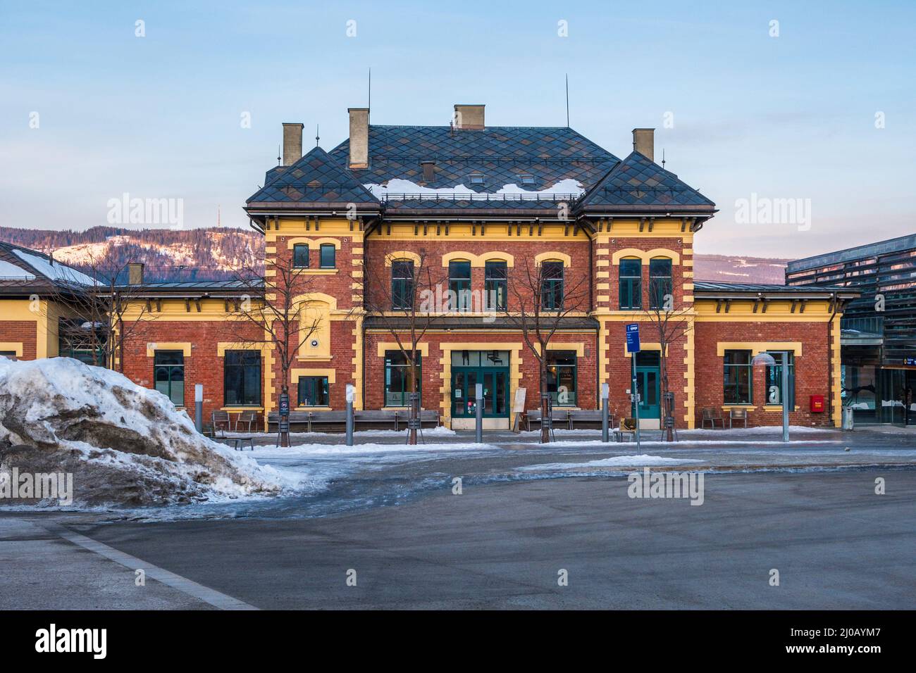 Lillehammer railway station in Norway Stock Photo - Alamy