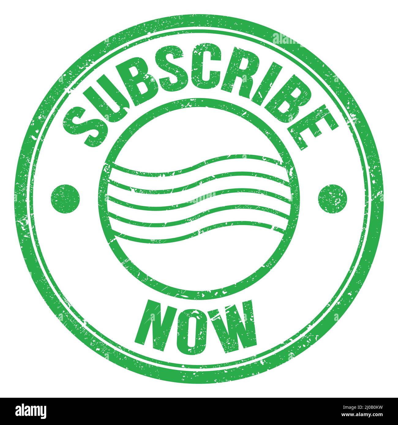 SUBSCRIBE NOW text written on green round postal stamp sign Stock Photo ...