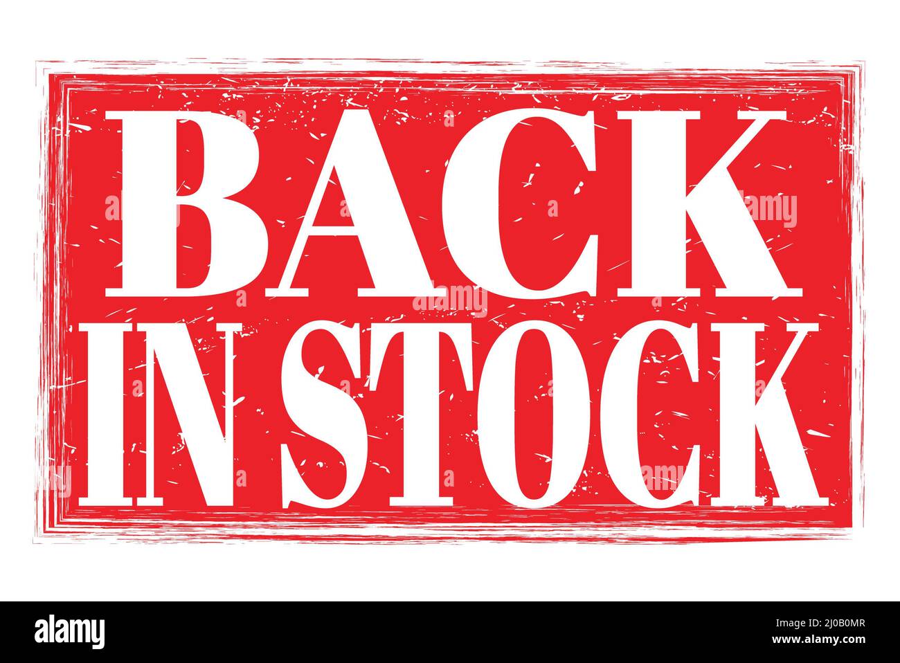 Back in stock stamp hi-res stock photography and images - Alamy