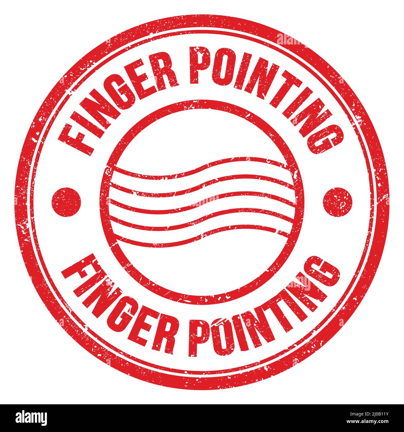 FINGER POINTING word written on red round postal stamp sign Stock Photo ...
