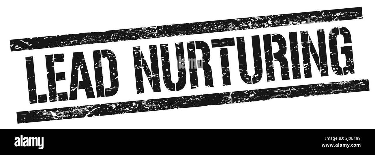 LEAD NURTURING text on black grungy rectangle stamp sign Stock Photo ...
