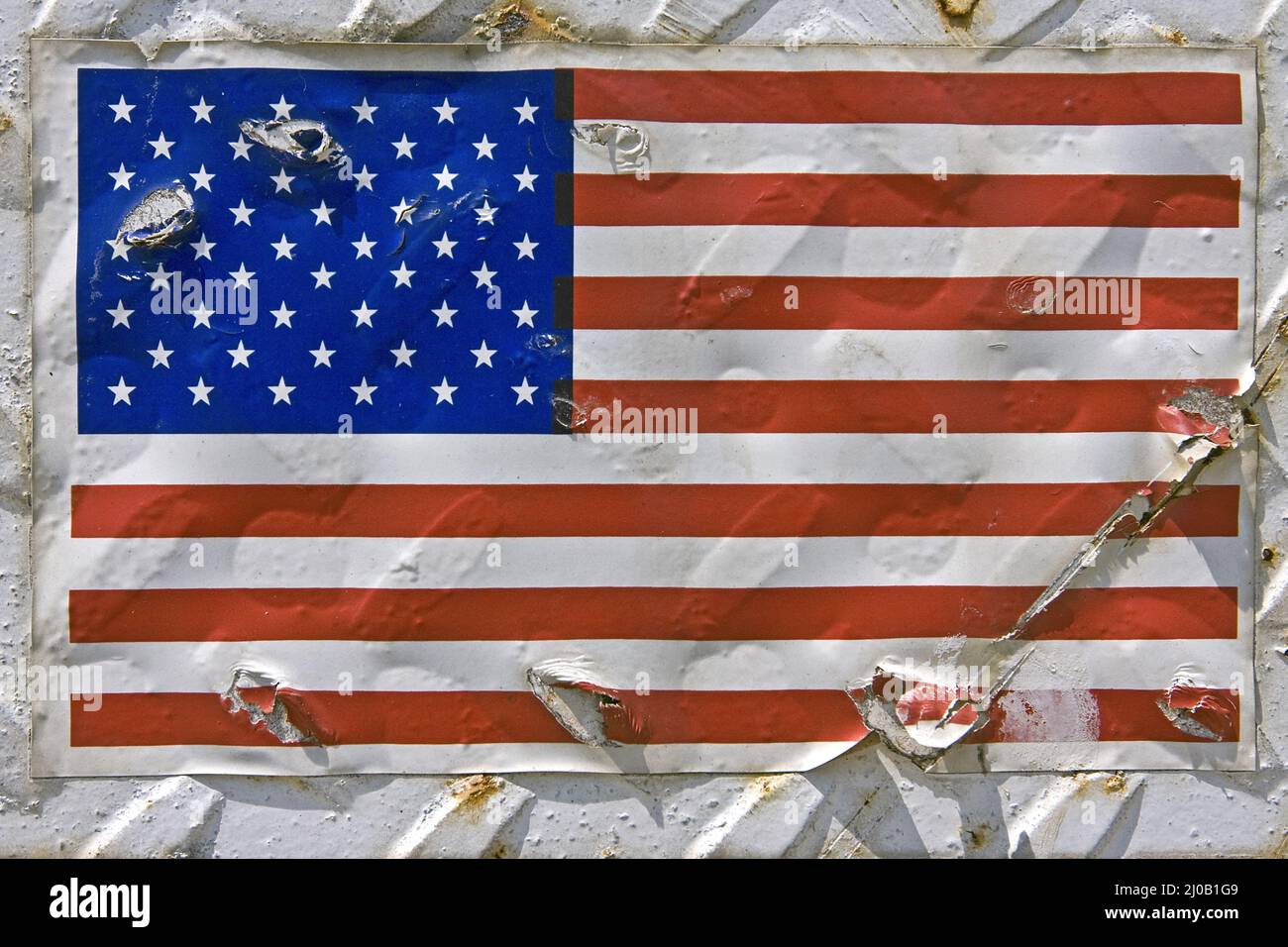 American flag sticker Stock Photo - Alamy