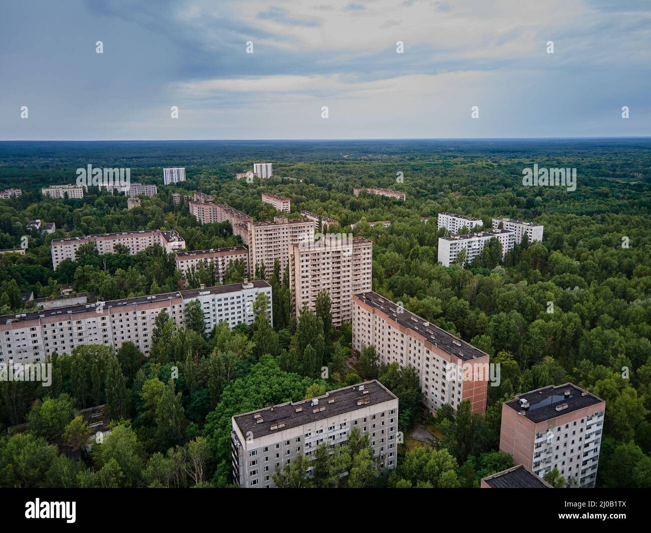 Aerial view of Chernobyl Ukraine exclusion zone Zone of high ...