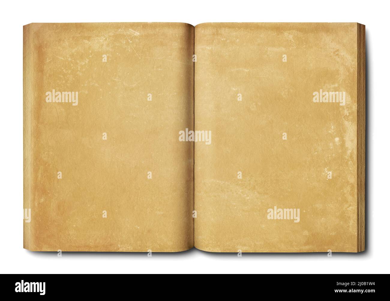 Old vintage open book isolated on white background Stock Photo - Alamy