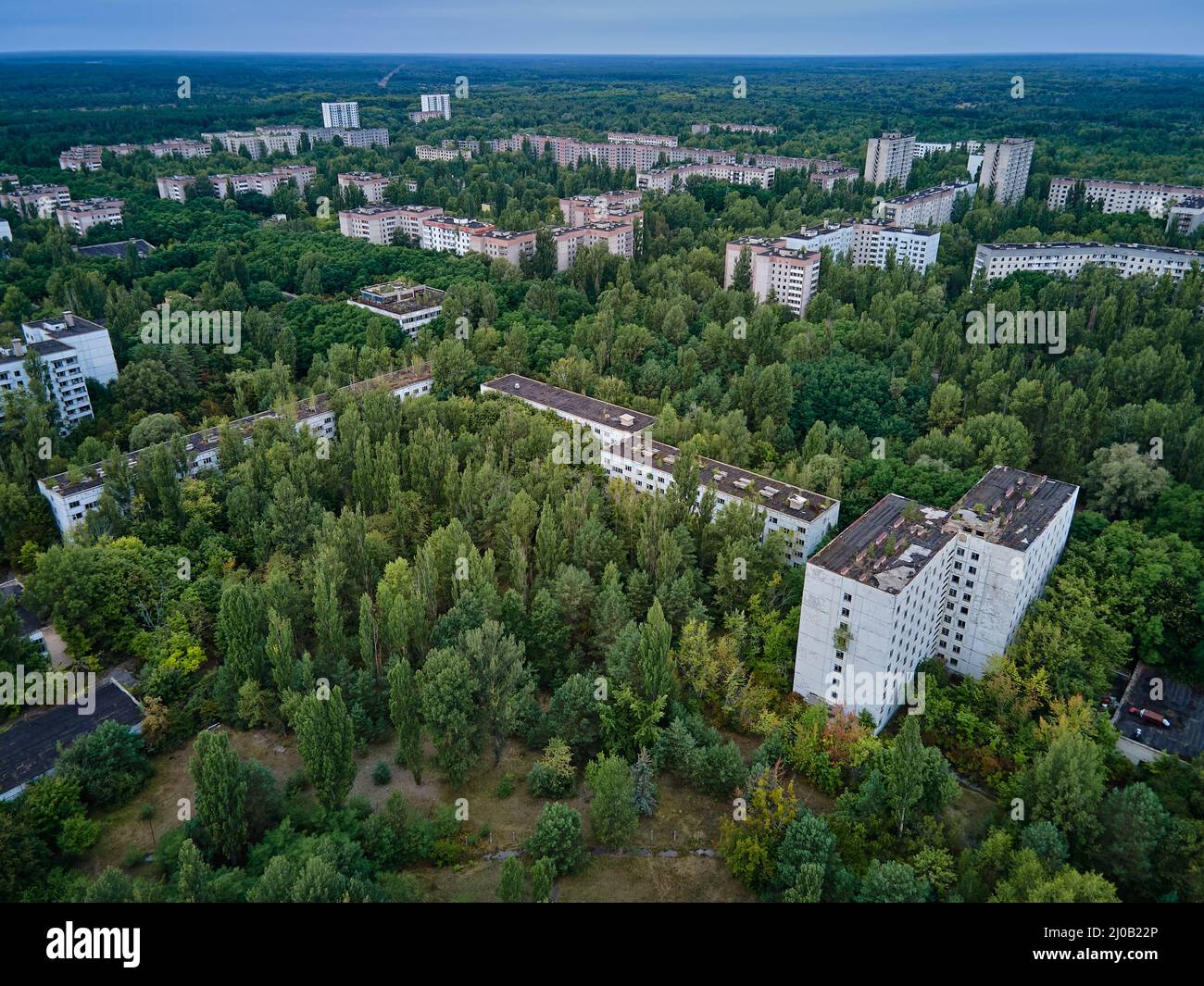 Aerial view of Chernobyl Ukraine exclusion zone Zone of high ...