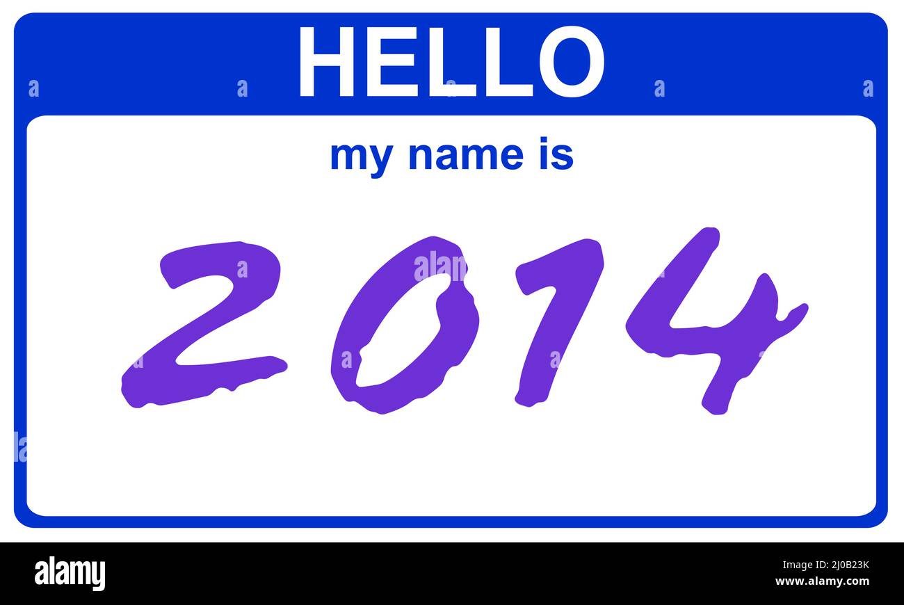 Hello happy new year Cut Out Stock Images & Pictures - Alamy