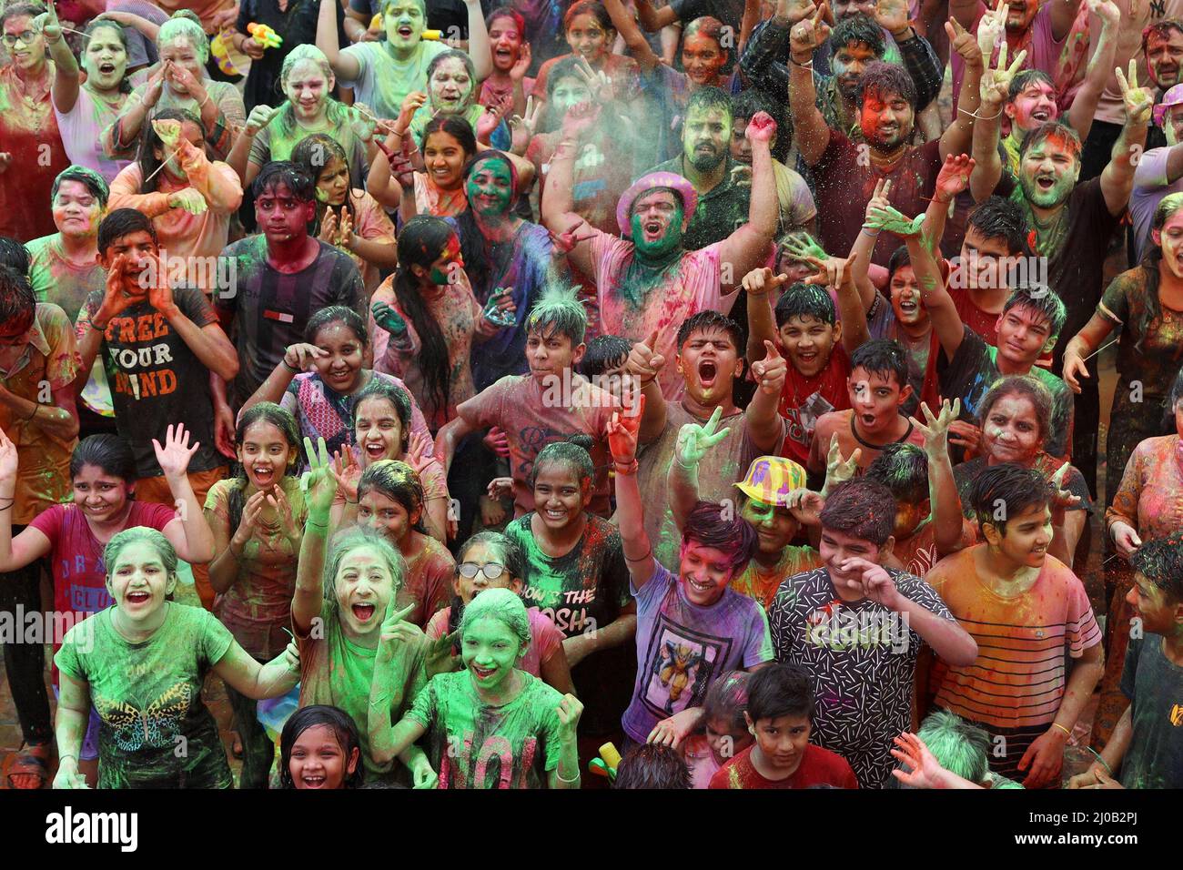 Chennai, Tamil Nadu, India. 18th Mar, 2022. People celebrate the Hindu ...