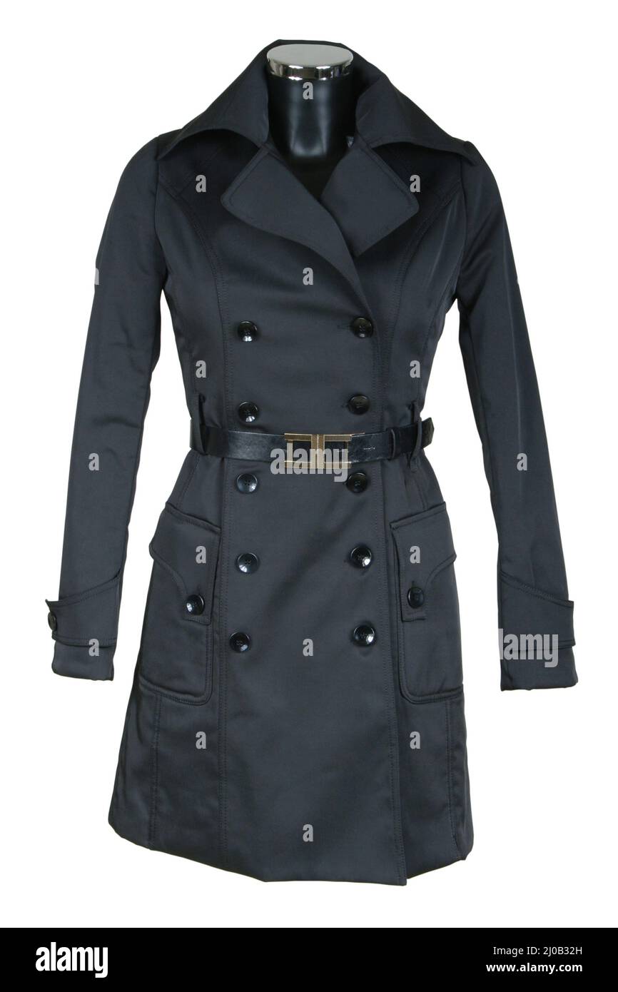 Black female coat Stock Photo - Alamy