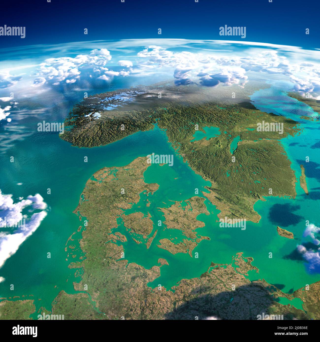 Map of sweden and denmark hi-res stock photography and images - Alamy