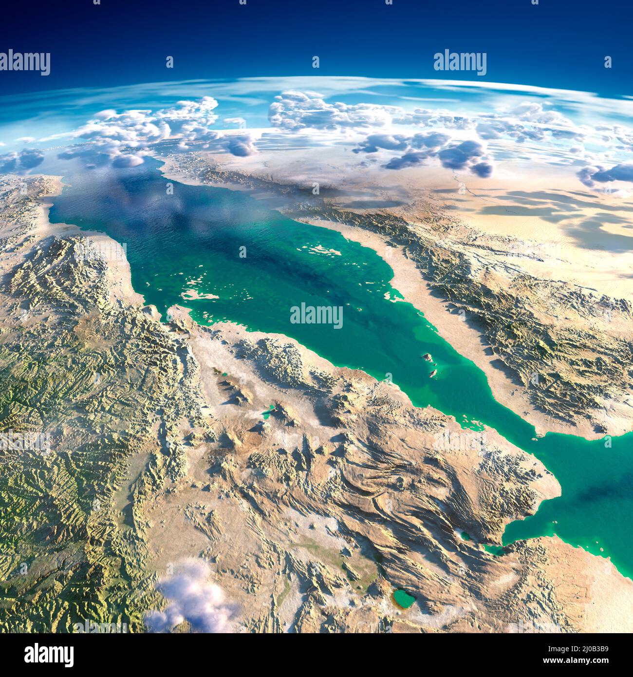 Fragments of the planet Earth. Red Sea Stock Photo - Alamy