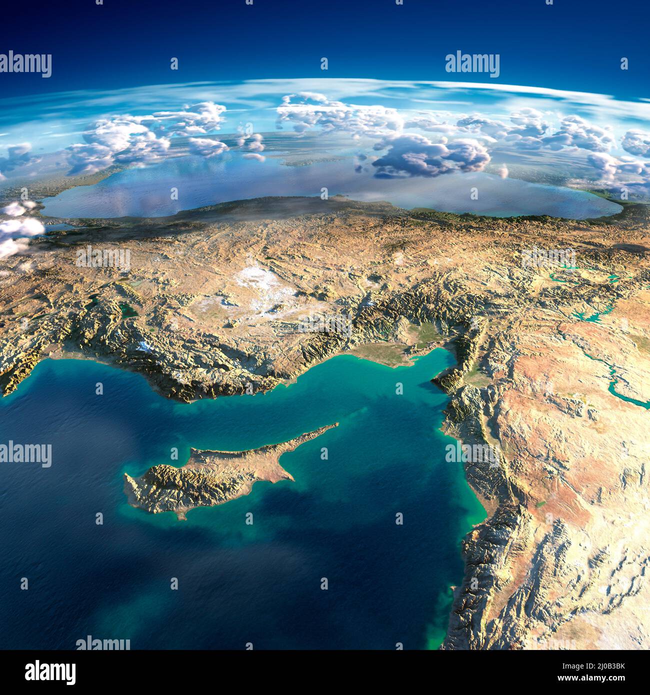 Taurus Mountains Physical Map