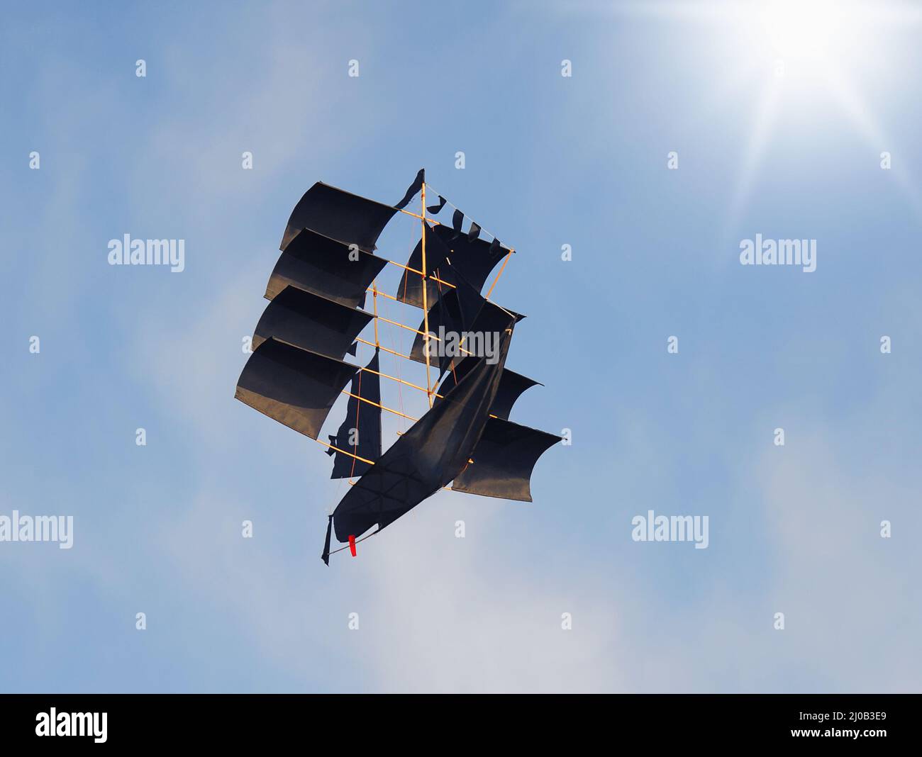 Ship flying in the sky Stock Photo - Alamy