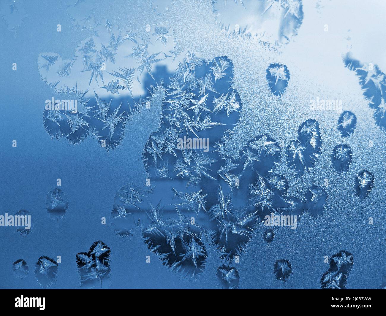 Natural ice pattern on glass Stock Photo - Alamy