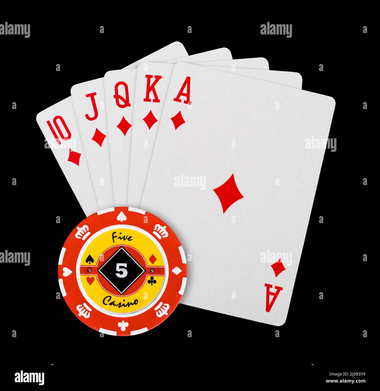 Playing cards stack red hi-res stock photography and images - Alamy