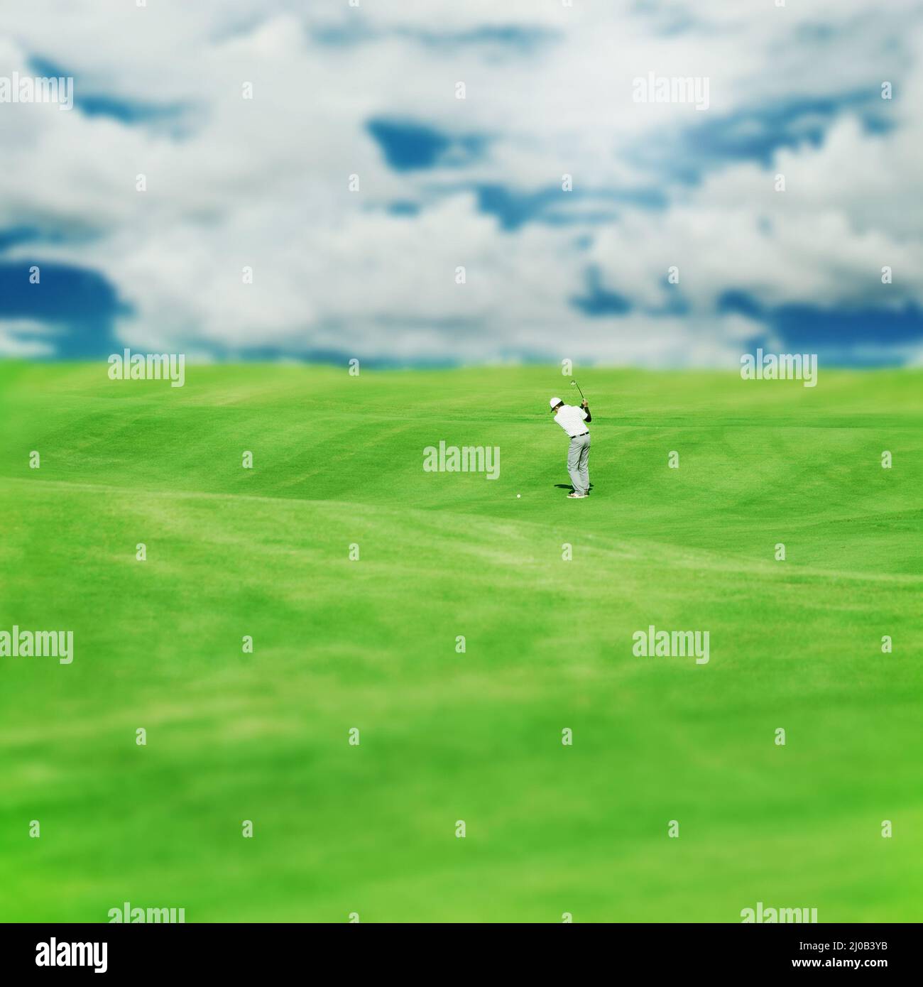 Golf club. Man playing golf Stock Photo - Alamy