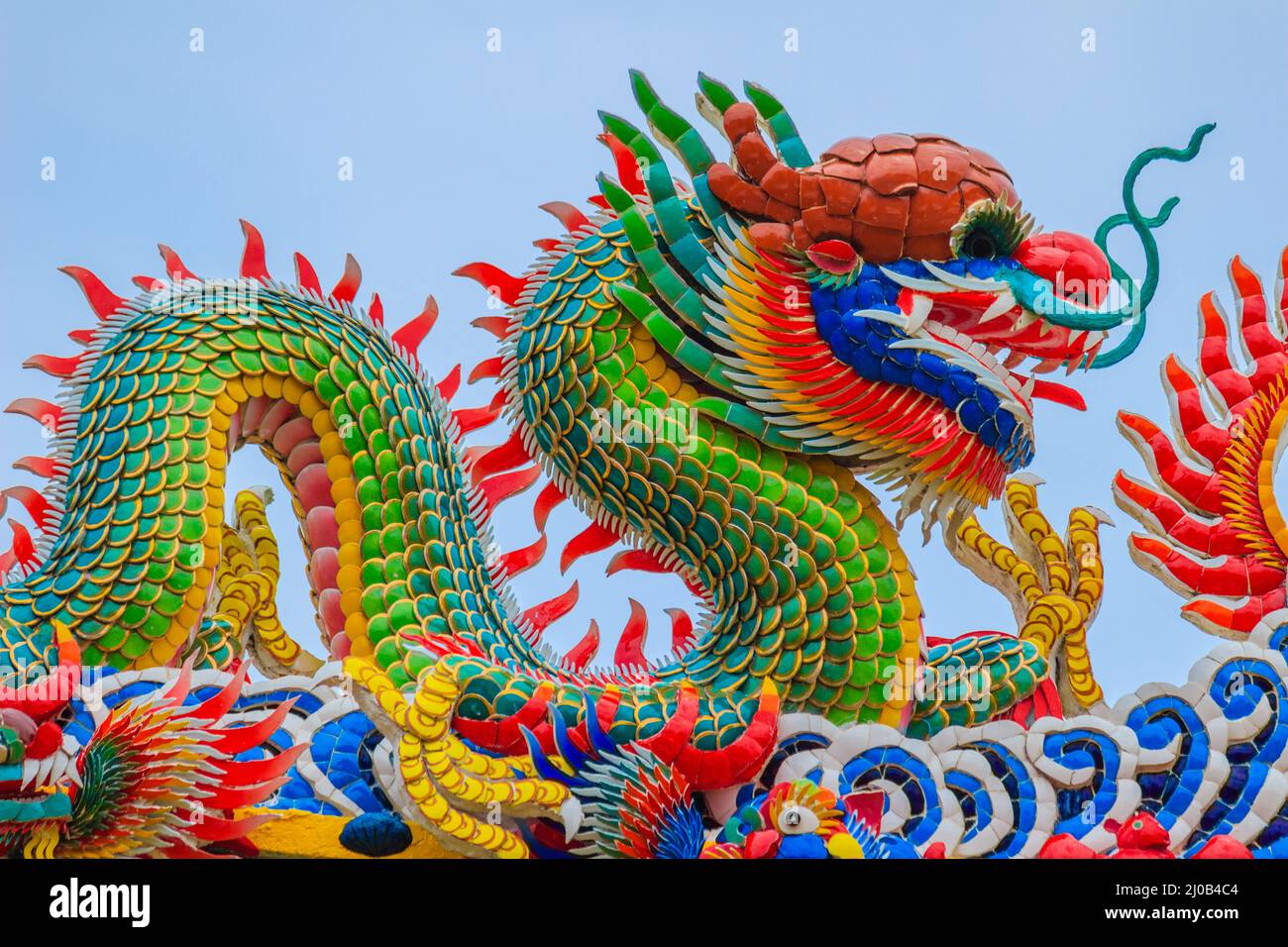 Beautiful Dragon in Chinese Temple Stock Photo - Alamy