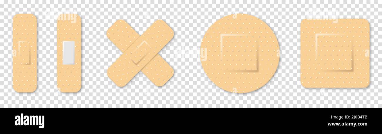 Elastic medical plasters set Stock Vector Image & Art - Alamy