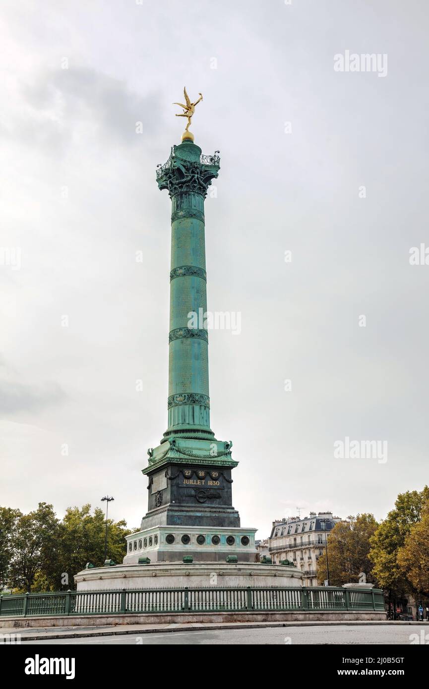 July column at Place de la Bastille in Paris, France Stock Photo - Alamy