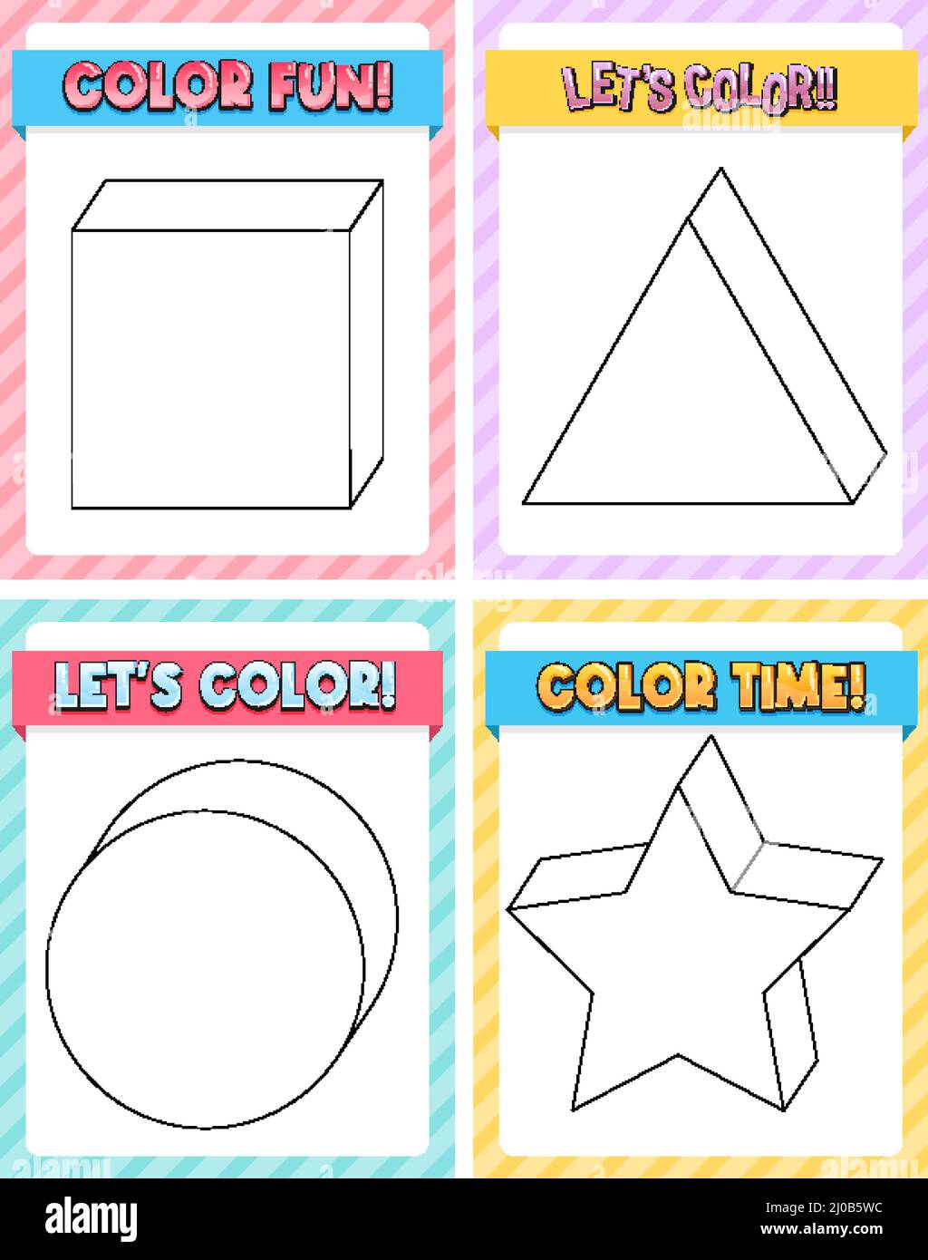 Colouring worksheet for student illustration Stock Vector Image & Art ...