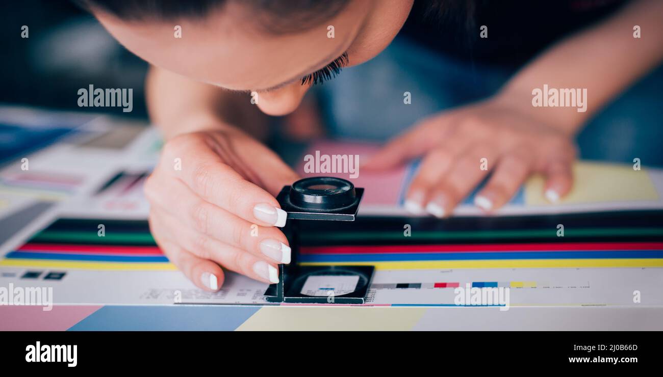 Printing industry magnifying glass hi-res stock photography and images ...