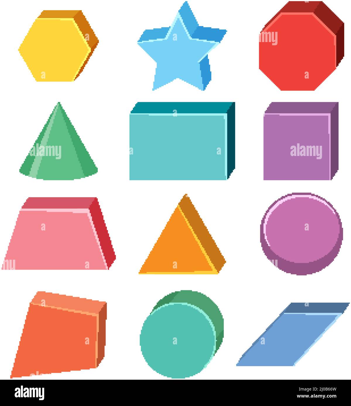 Different shapes on white background illustration Stock Vector Image ...