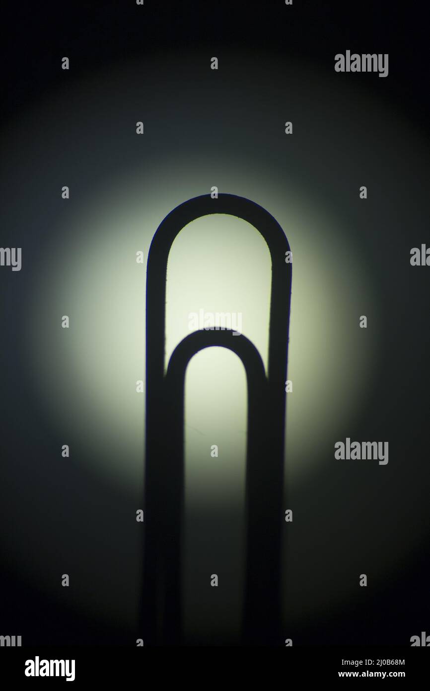 Paper clip silhouette Stock Photo - Alamy
