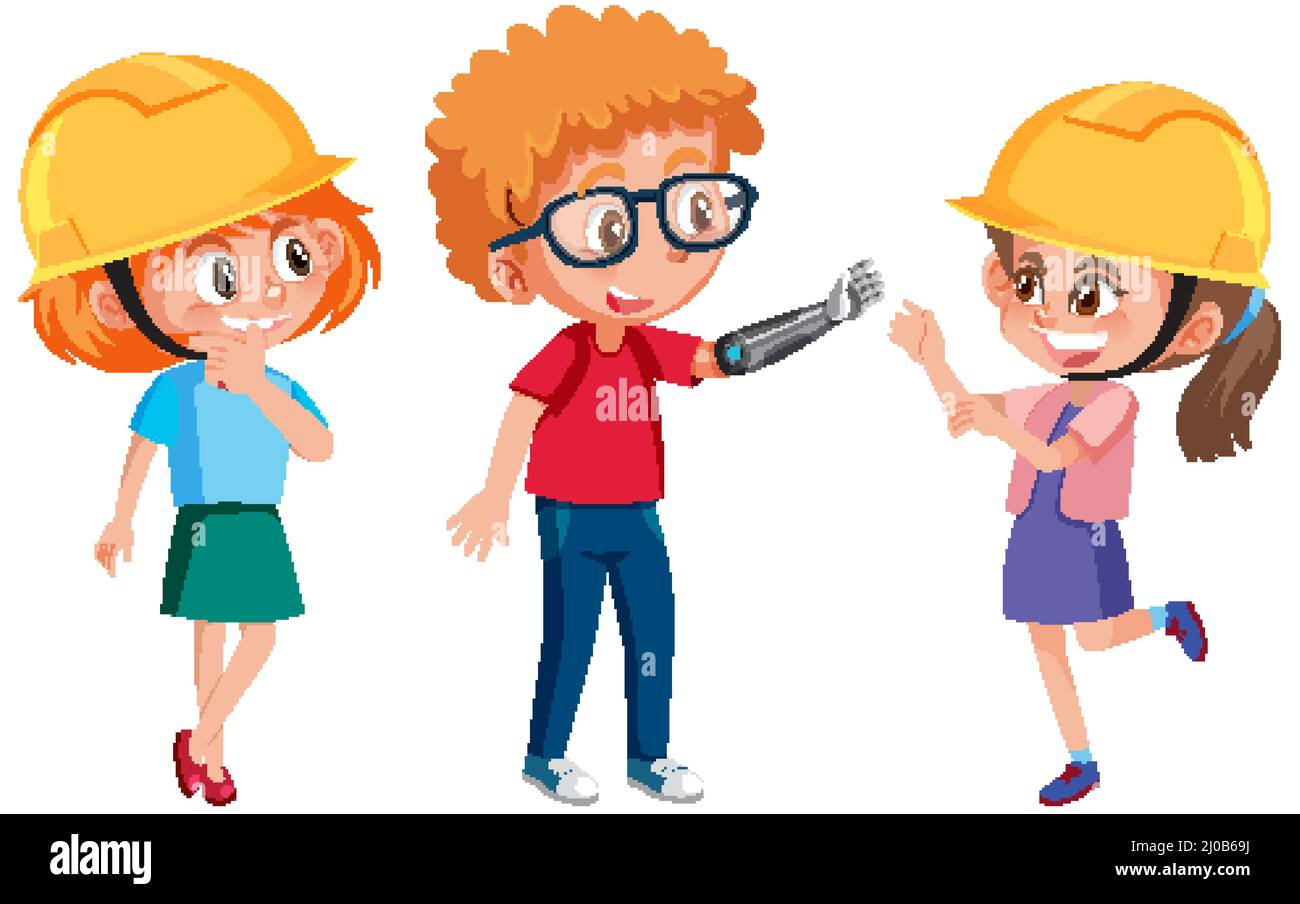 Set of engineer kids illustration Stock Vector Image & Art - Alamy