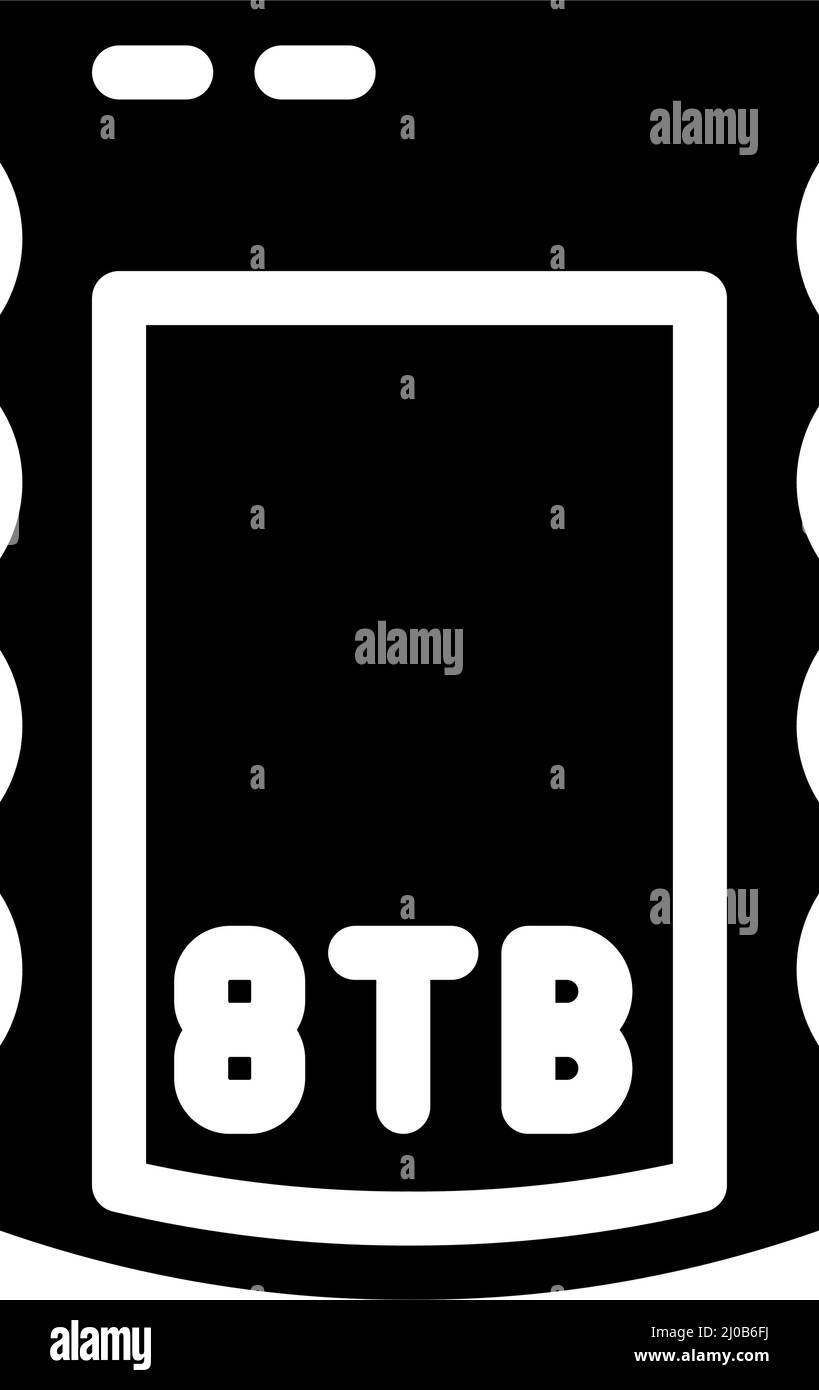 removable hard drive glyph icon vector illustration Stock Vector Image ...