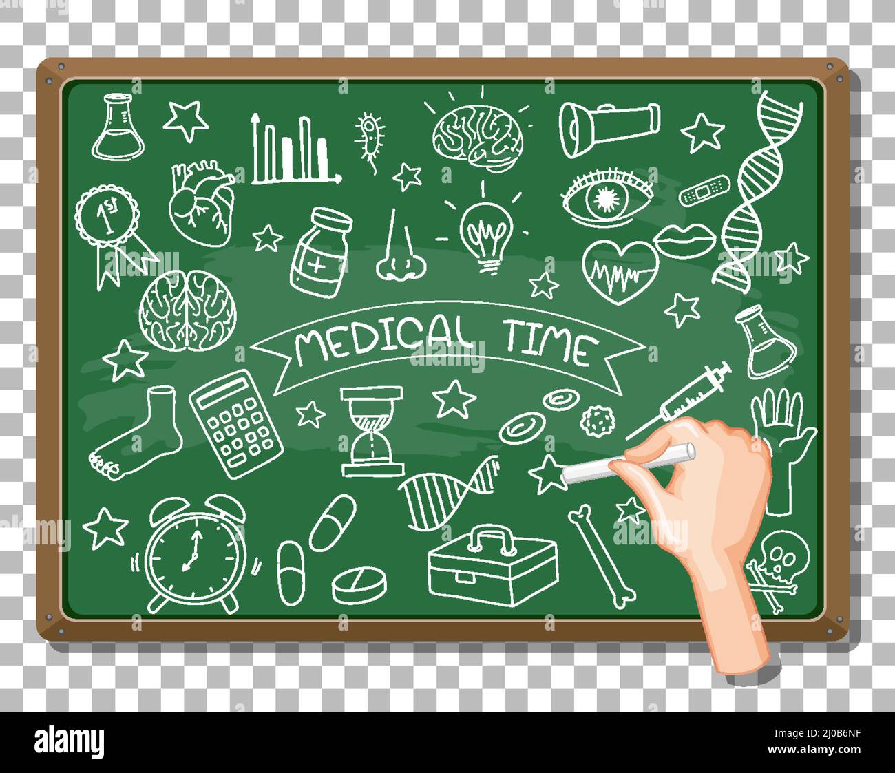 Hand drawn doodle of medical icons illustration Stock Vector Image ...
