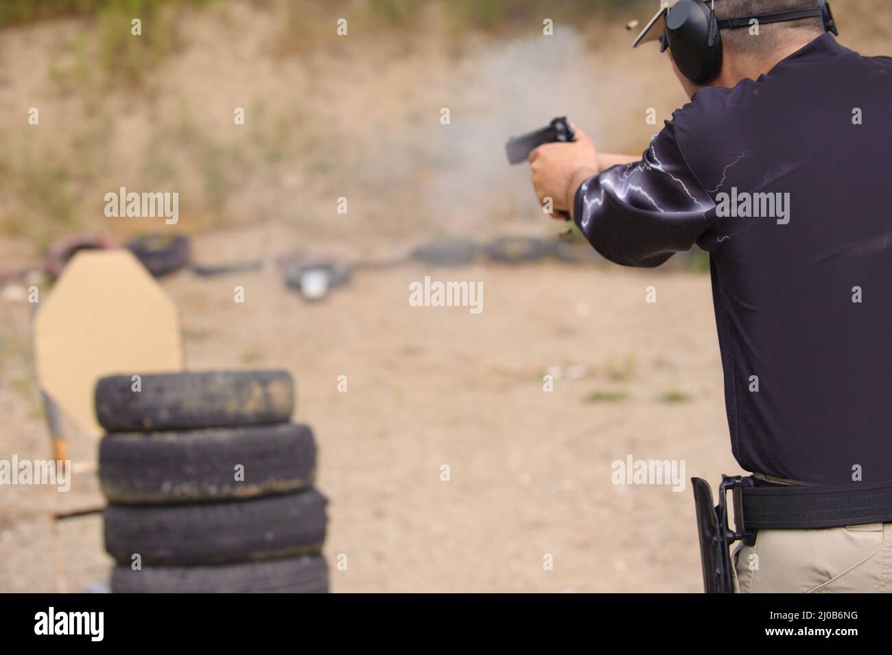 Shooting and Weapons Training. Outdoor Shooting Range Stock Photo - Alamy