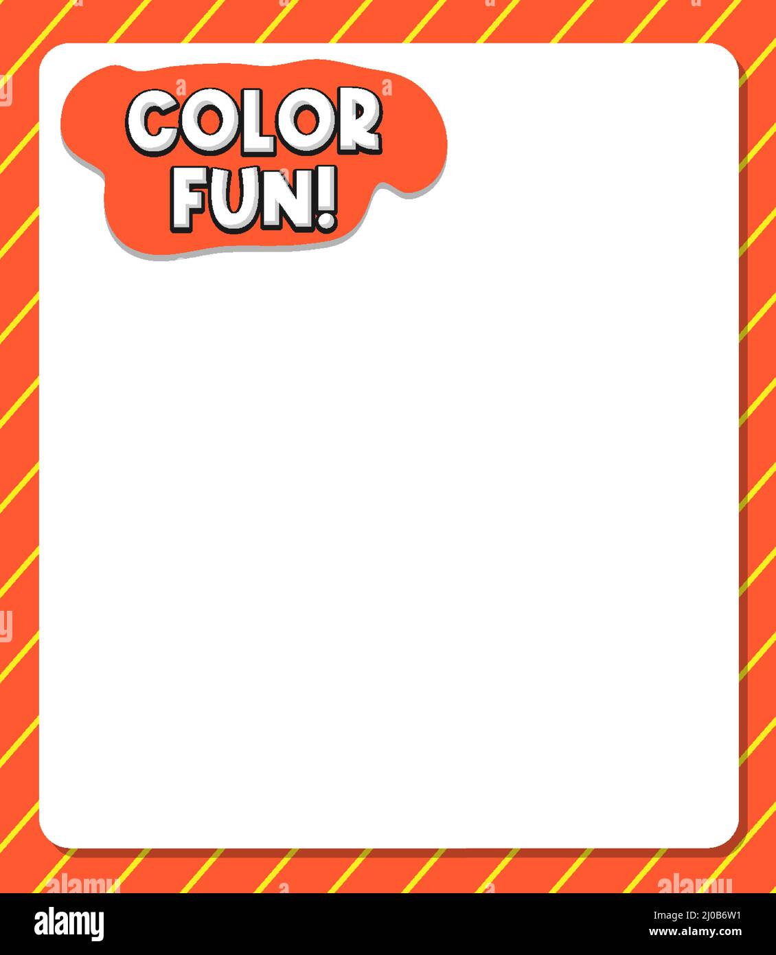 Worksheets template with color fun! text illustration Stock Vector ...