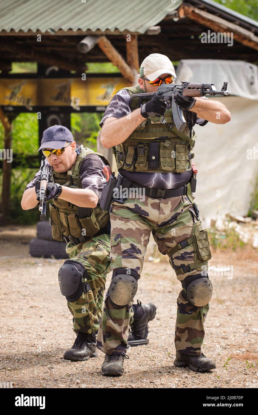 Tactical Training. Shooting and Weapons. Outdoor Shooting Range Stock ...