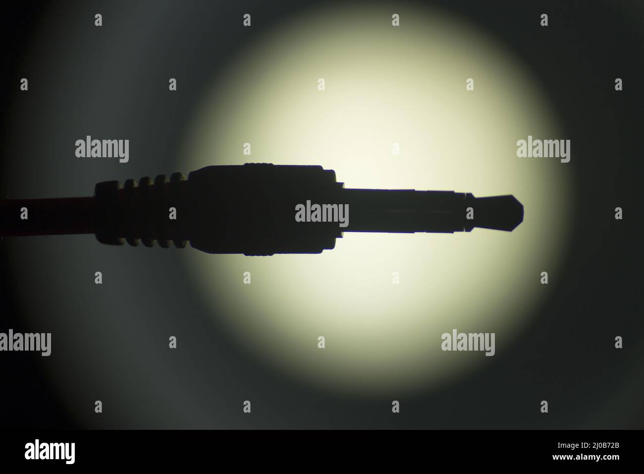 Audio cable artistic silhouette Stock Photo - Alamy