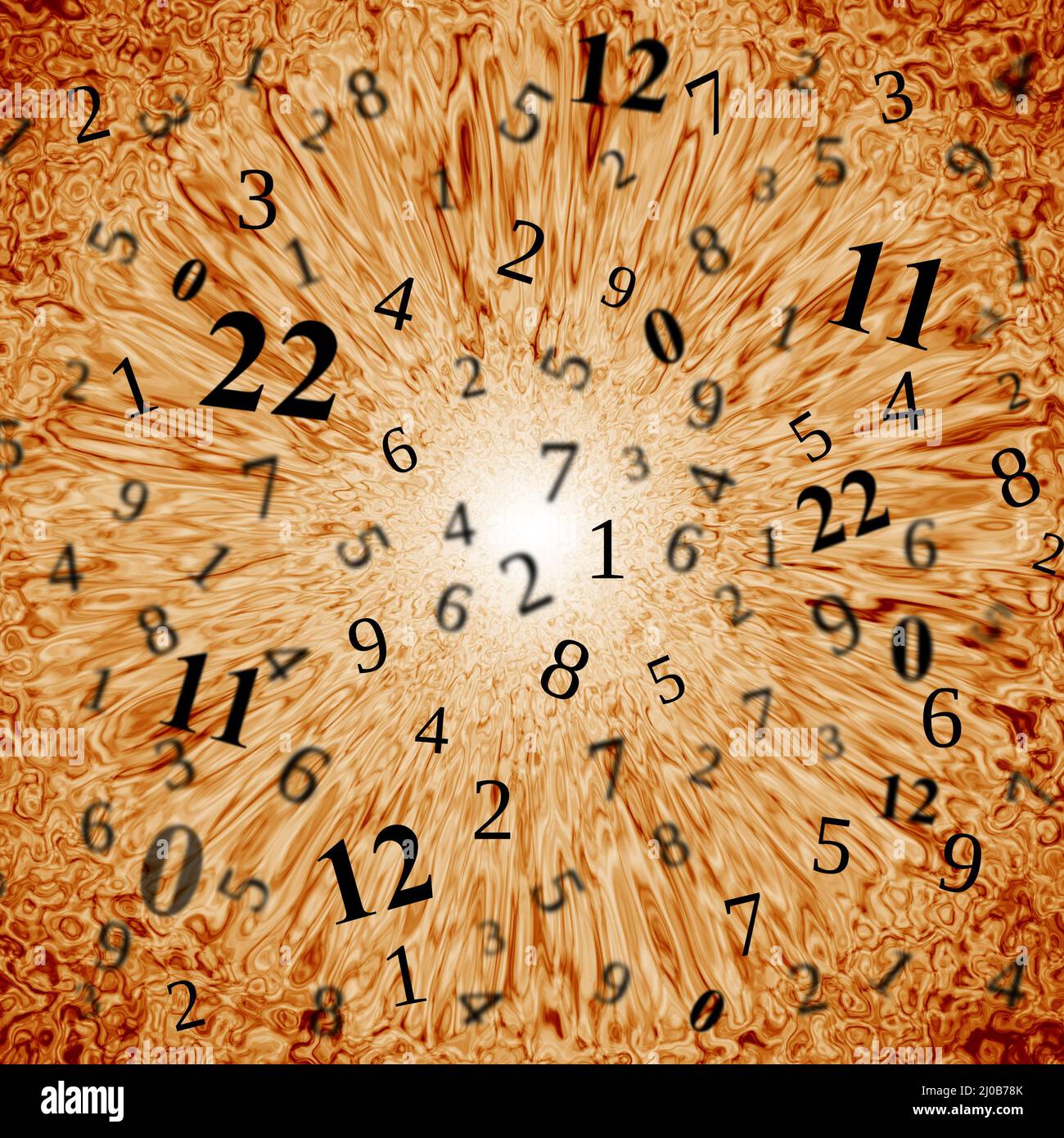 explosion of numbers, numerology and match concept Stock Photo - Alamy
