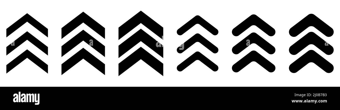 Set of chevron vector icon Stock Vector Image & Art - Alamy