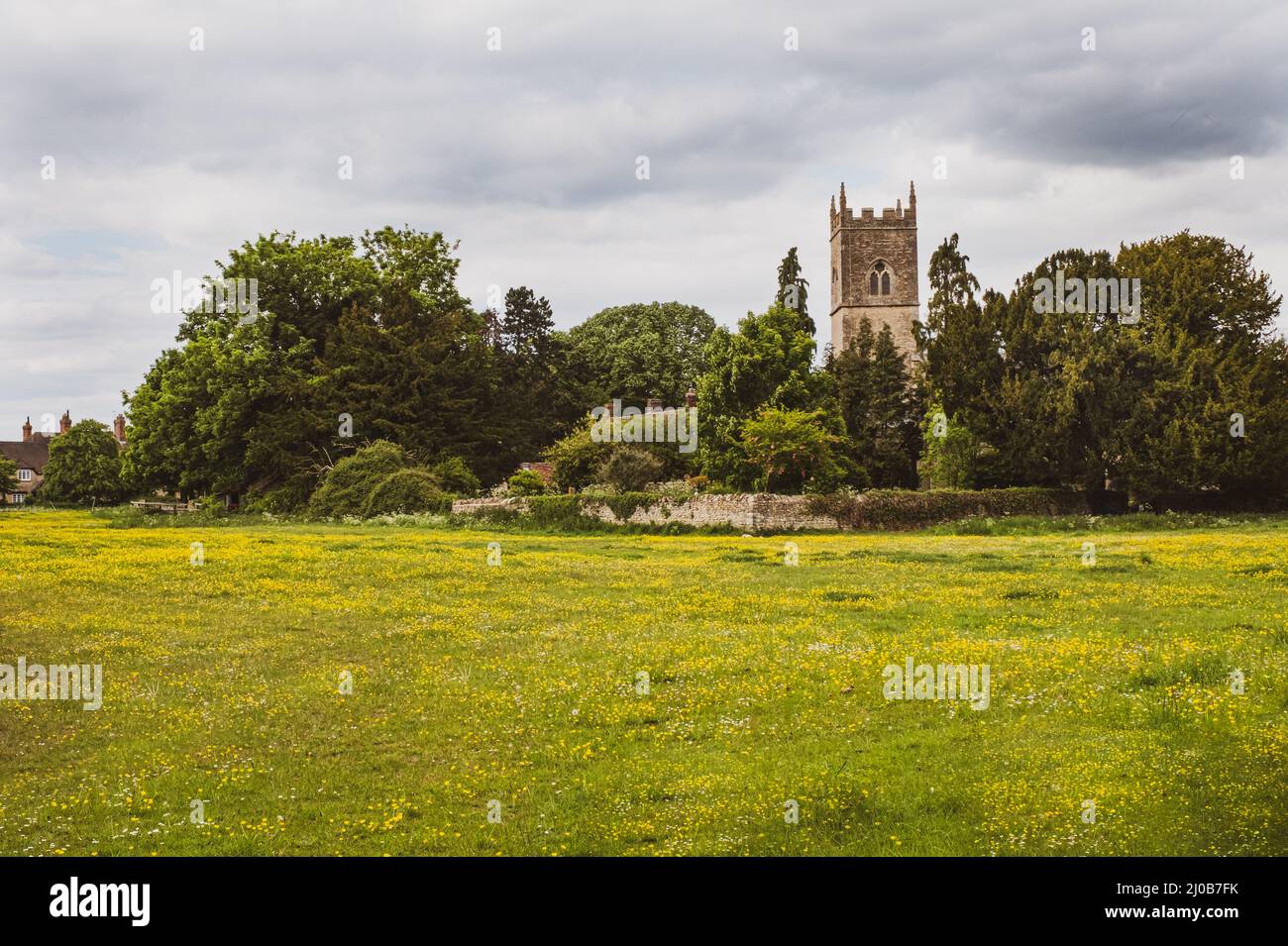 Tower of Straton Audley Parish Church in Oxfordshire Stock Photo - Alamy