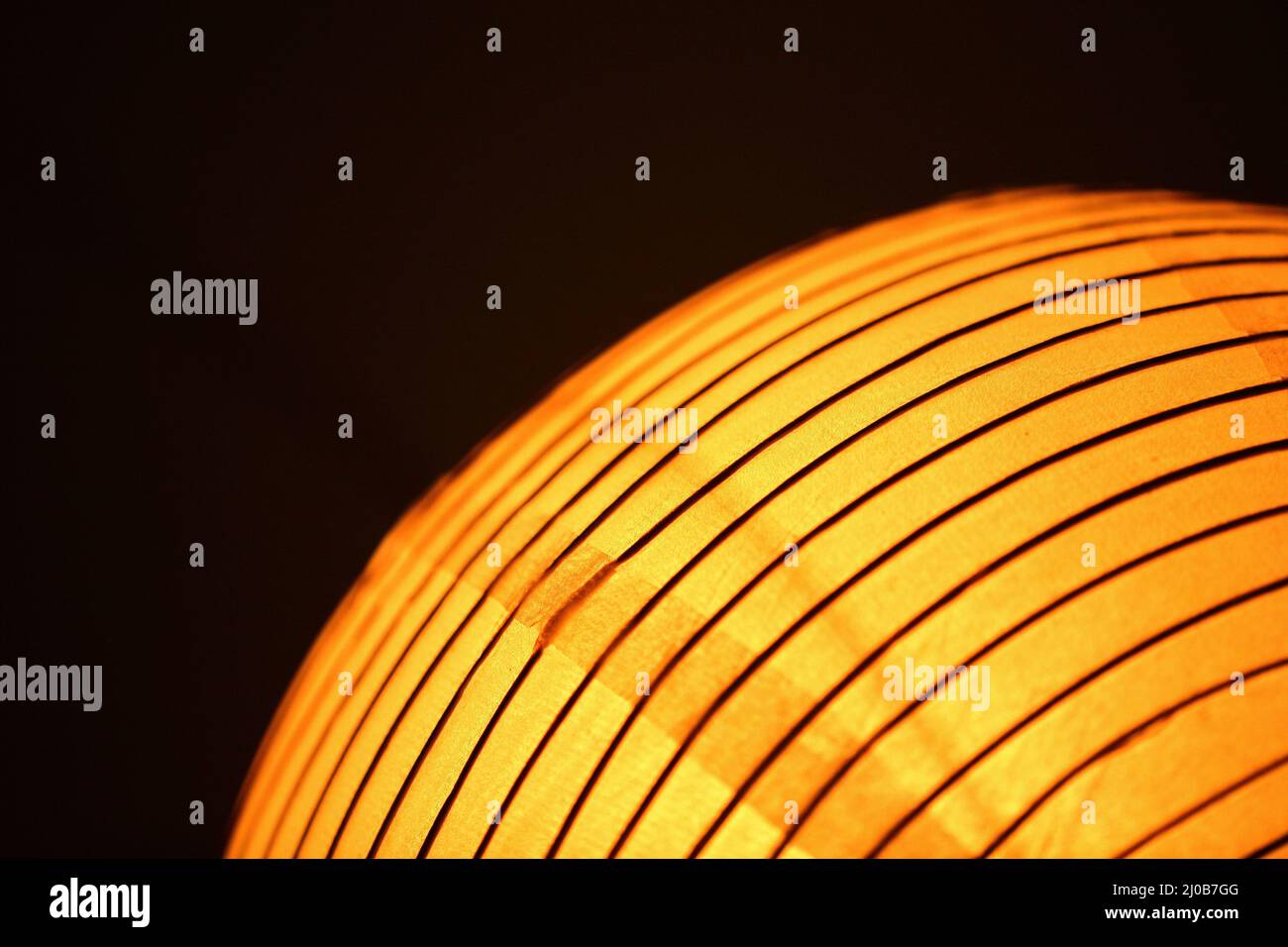 Orange Chinese paper lantern light semi abstract Stock Photo - Alamy