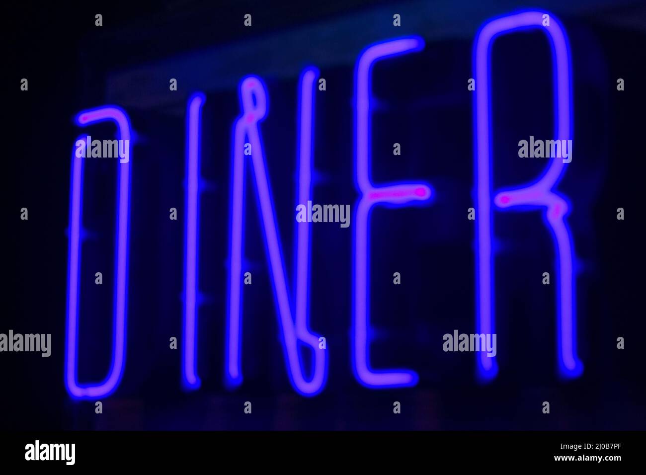 Diner neon sign Stock Photo - Alamy