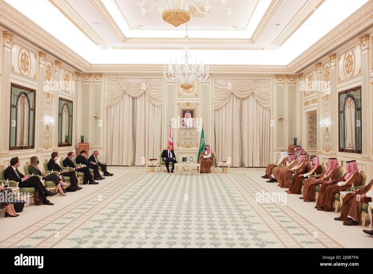 (220318) -- LONDON, March 18, 2022 (Xinhua) -- Saudi Arabian Crown ...