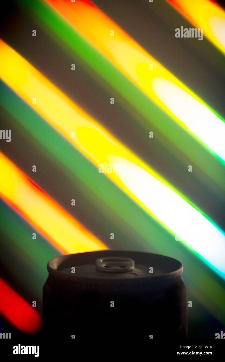 Can of beer color background Stock Photo - Alamy