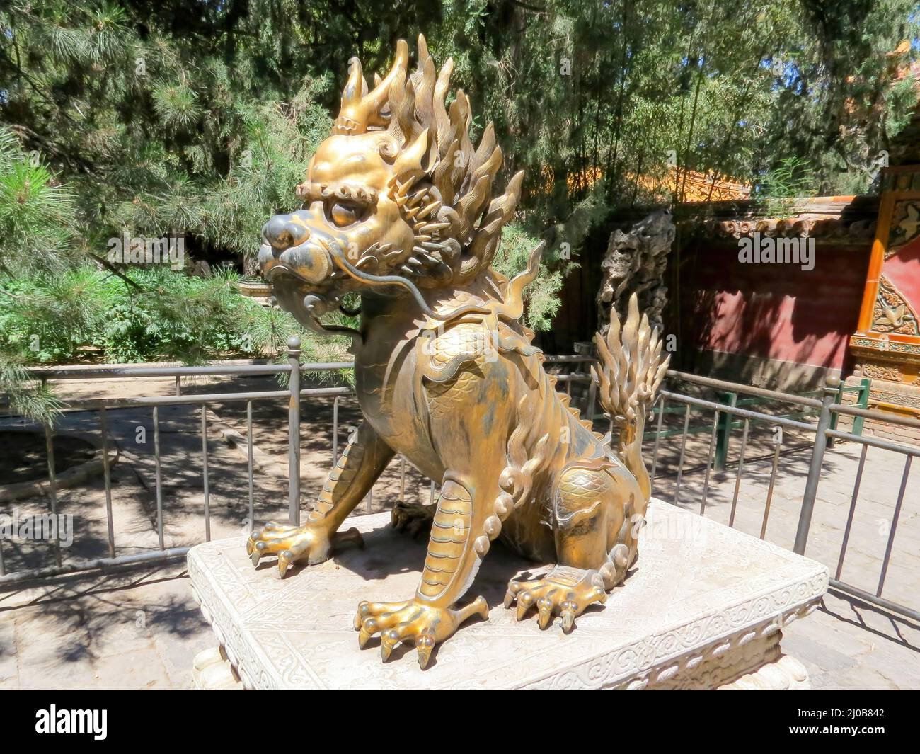 Bronze statue in The Forbidden city in Beijing, China Stock Photo - Alamy