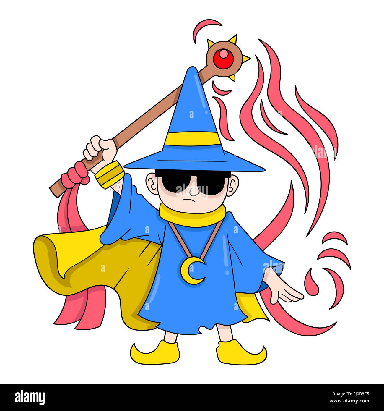 male wizard carrying a magic wand Stock Vector Image & Art - Alamy