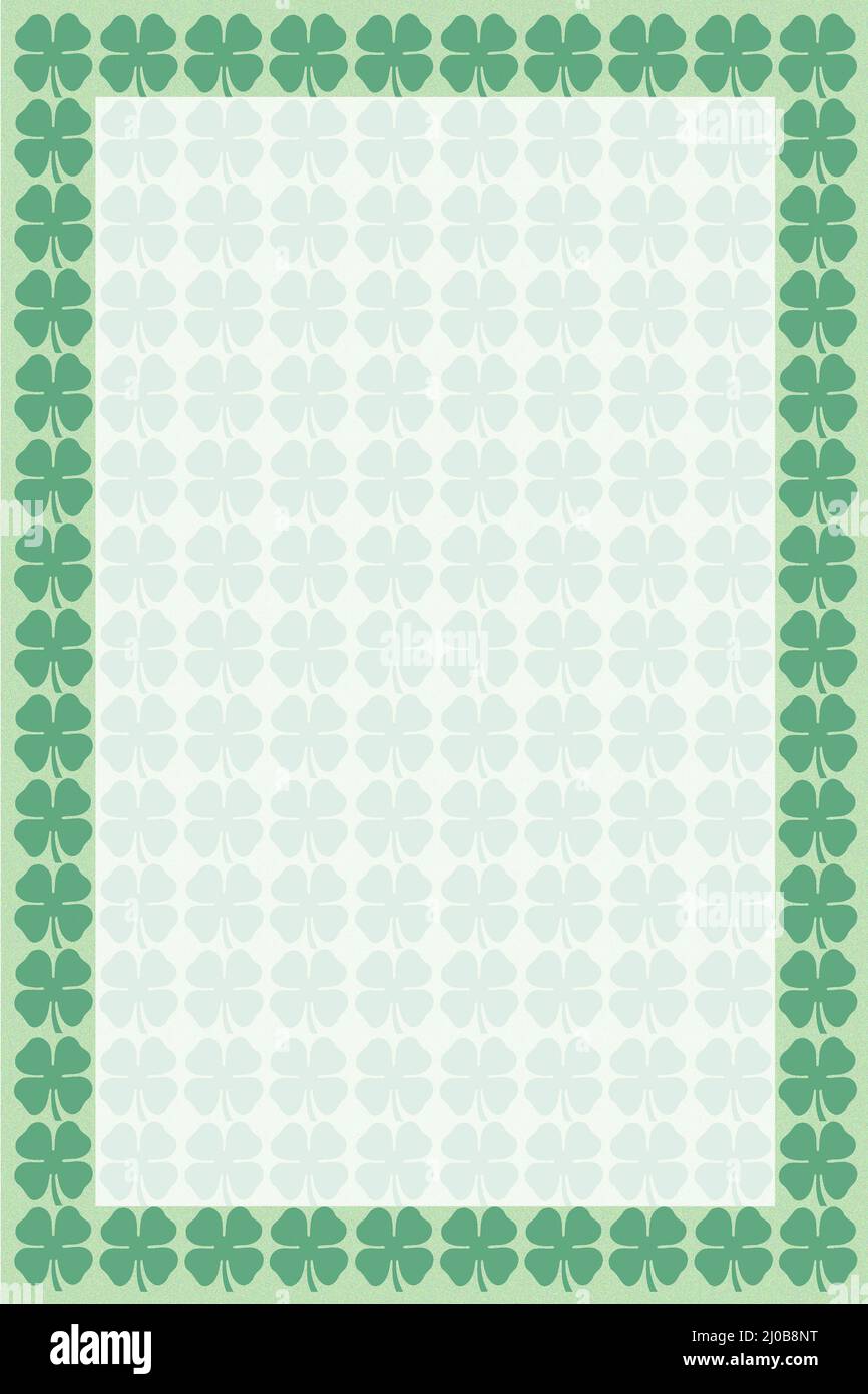 Clover border background Stock Photo - Alamy