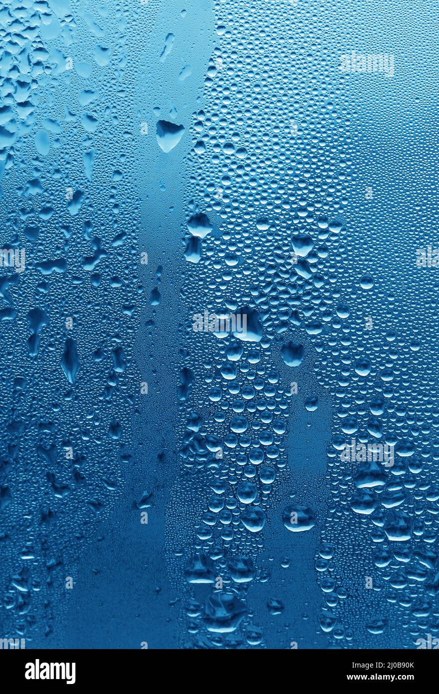Natural water drops on glass Stock Photo - Alamy